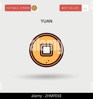 Renminbi Simple vector icon. Illustration symbol design template for ...
