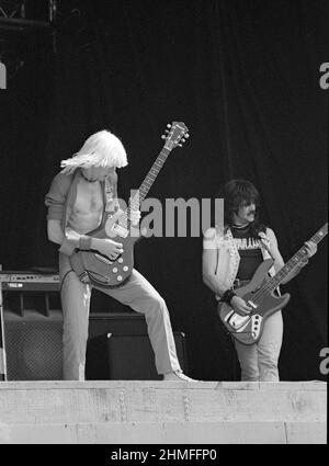 American rock band Spider performing at the Reading Festival, England ...