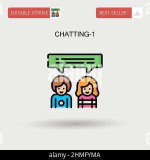 Chatting Simple vector icon. Illustration symbol design template for ...