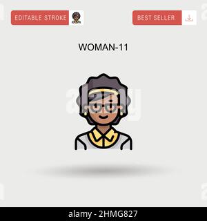 Woman Simple vector icon. Modern, simple flat vector illustration for ...