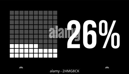 Twenty six percent chart, 26 percentage diagram. Vector circle chart ...