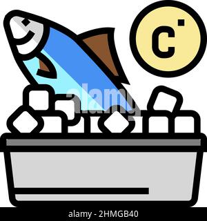 crab frozen seafood icon color illustration Stock Vector Image & Art ...