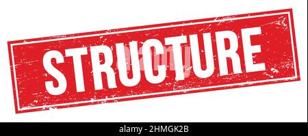 STRUCTURE text on red grungy vintage rectangle stamp Stock Photo - Alamy