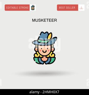 Three musketeers vector icon isolated on transparent background, Three ...