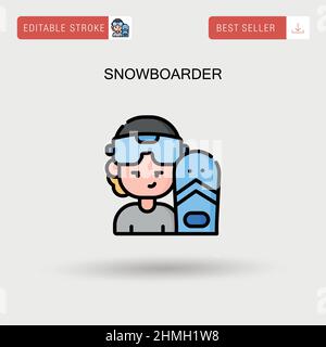 Snowboarder icon white Stock Vector Image & Art - Alamy