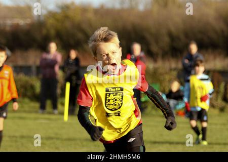 Boys football match between Cleeve Colts U8 and Churchdown Panthers U8 ...