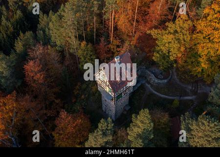 Drone photo from the Herzogstuhl in Thuringia Stock Photo - Alamy