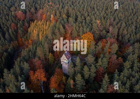 Drone photo from the Herzogstuhl in Thuringia Stock Photo - Alamy