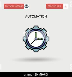 Robot control concept icon. Robotics system idea thin line illustration ...