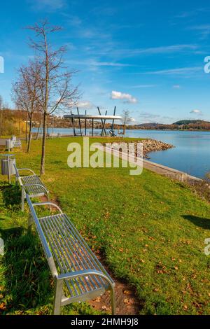 Bostalsee, district Bosen, Nohfelden, Saarland, Germany Stock Photo - Alamy
