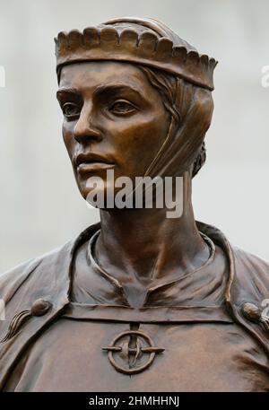 The statue of Licoricia of Winchester at The Arc in Winchester which ...