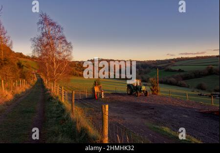 inglesbatch farm sunset bath englishcombe Stock Photo - Alamy