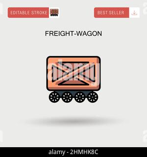 Freight container platform wagon Stock Vector Image & Art - Alamy