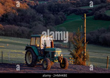 inglesbatch farm sunset bath englishcombe Stock Photo - Alamy
