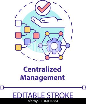 Centralized icon vector line logo mark or symbol set collection outline ...