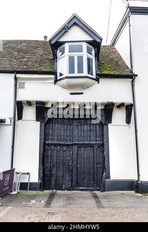 The Gates, Baldock, Hertfordshire. The ancient gates at 24 High Street ...