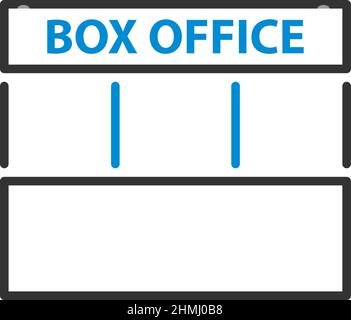 Box Office Icon. Editable Bold Outline With Color Fill Design. Vector ...