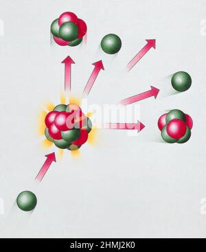 Fission of a uranium nucleus Stock Photo - Alamy