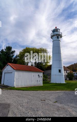 Munising Front Range Lighthouse on Lake Superior on the Upper Peninsula ...