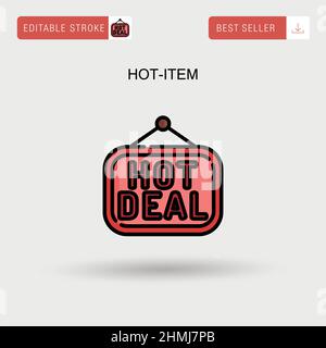 Modern Hot Item, Hot Offer, Hot Deal Labels Stock Vector Image & Art ...