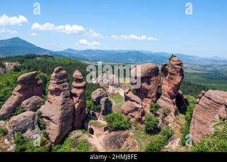 View of the Belogradchik Rocks, strangely shaped sandstone formation ...