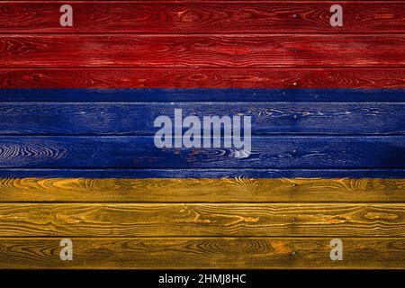 Armenia flag on wooden planks background wood flag Stock Photo - Alamy
