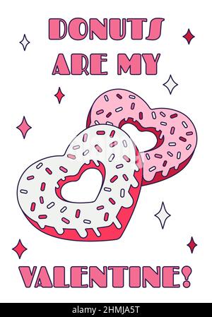 cute cartoon vector coffee in love with donut Stock Vector Image & Art ...