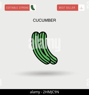 Fresh sliced cucumber Stock Vector Image & Art - Alamy