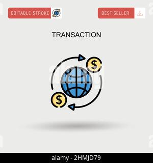 Receive money concept icon. Transaction idea thin line illustration ...