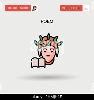 Poem Simple vector icon. Illustration symbol design template for web ...