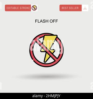 Flash light off, illustration, vector on a white background Stock ...