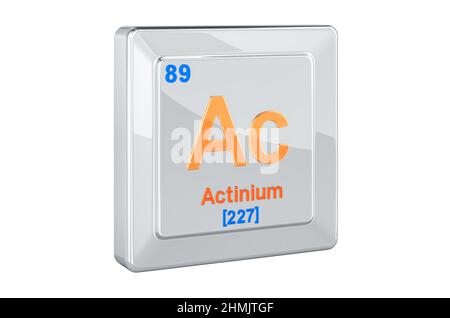 Actinium chemical element. Sign with atomic number and atomic weight ...