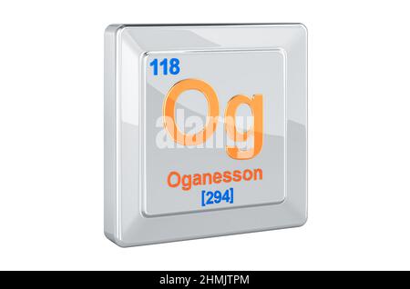 Periodic table - 118 Oganesson Stock Photo - Alamy
