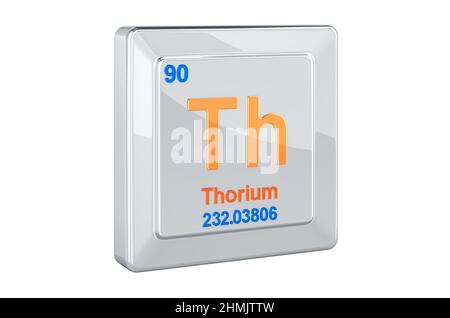Thorium Th chemical element. Thorium Sign with atomic number. Chemical ...