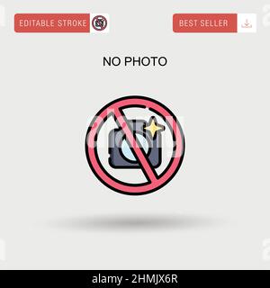 No photo vector icon isolated on transparent background, No photo ...