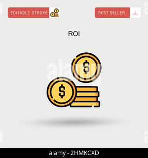 Digital marketing performance, ROI icon, Conversion-driven icon ...