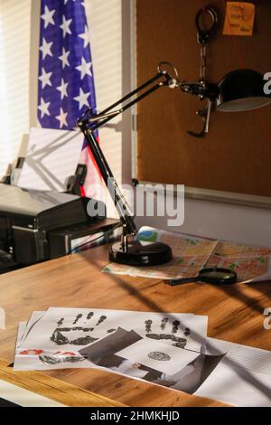 Workplace of FBI agent in office Stock Photo - Alamy