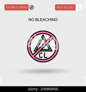 Do not bleach, wash machine sign vector isolated on white background ...