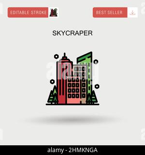 Skycraper Simple vector icon Stock Vector Image & Art - Alamy