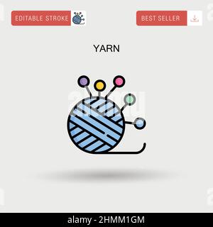 Crochet Yarn Ball Stock Vector Image & Art - Alamy