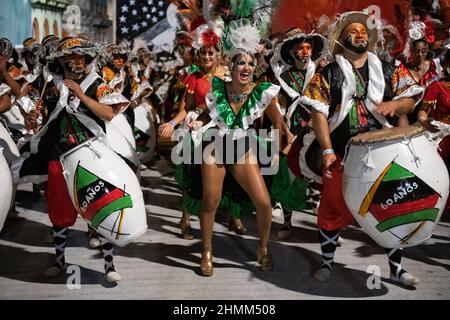 Montevideo, Uruguay. 10th Feb, 2022. A dancer dances at the carnival ...