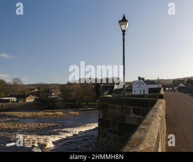 Haydon Bridge, a village on the River Tyne in Northumberland, UK Stock ...