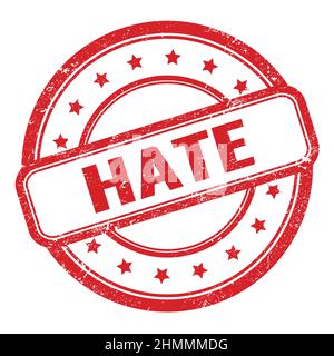 HATE red grungy rectangle stamp sign Stock Photo - Alamy