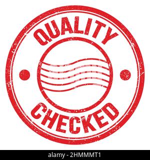 QUALITY CHECKED text written on red rectangle stamp sign Stock Photo ...