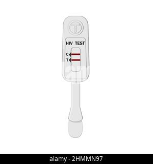 An HIV testing kit with a laboratory test tube for blood analysis ...