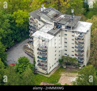 Aerial photograph, Busfortshof 18 high-rise, Brauck, Gladbeck, Ruhr ...
