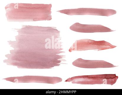 Watercolor pink color Backgrounds Clipart, Brush strokes illustration ...