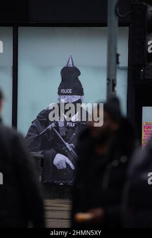 A mural created by the anonymous street artist 'Foka Wolf' from ...