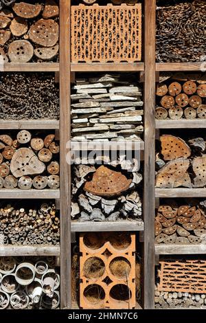 natural wild bug hotel wood insect house ladybird wooden bee home in ...