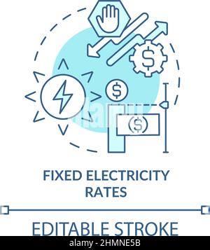 Fixed electricity rates concept icon Stock Vector Image & Art - Alamy